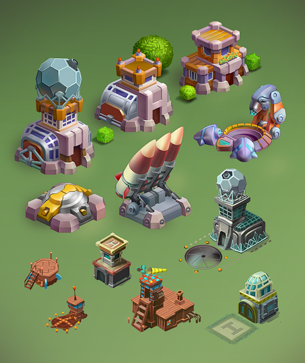 game objects on Behance