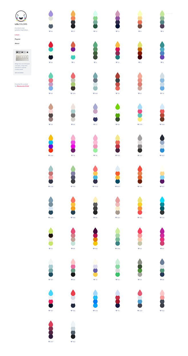 LOL Colors - Curated color palette inspiration