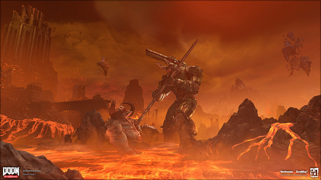 Doom: Eternal, Robert Hodri : Sentinel mech and environment art work ...