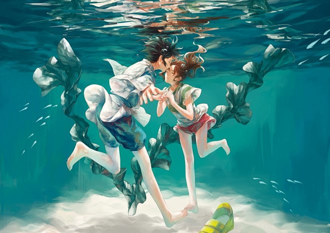 Anime 1920x1356 anime underwater anime girls anime boys Spirited Away ...