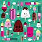 Repeat Pattern Characters by Stephanie Hinton, via Behance
