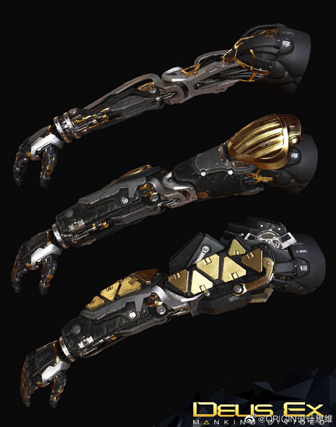 Deus Ex （杀出重围），机械手臂，以赛博朋克为主题，反乌托邦世界为背景。