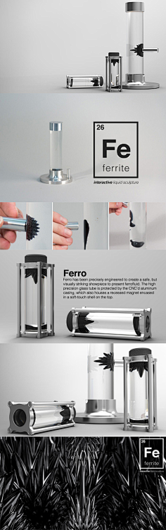 新型工艺-花瓣网|陪你做生活的设计师 | 意味的Ferrolic磁流体时钟 : 看惯了传统钟表千篇一律的显示方式，下面就为大家介绍一款独具特色 ...
