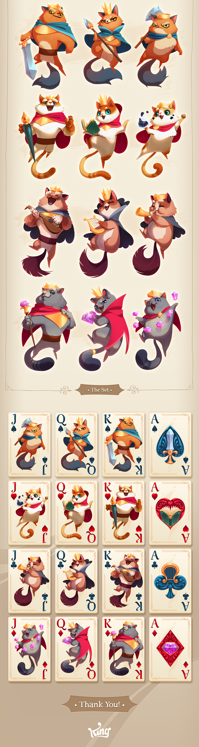 Shuffle Cats - Cards : Card art work process - this went through a long ...